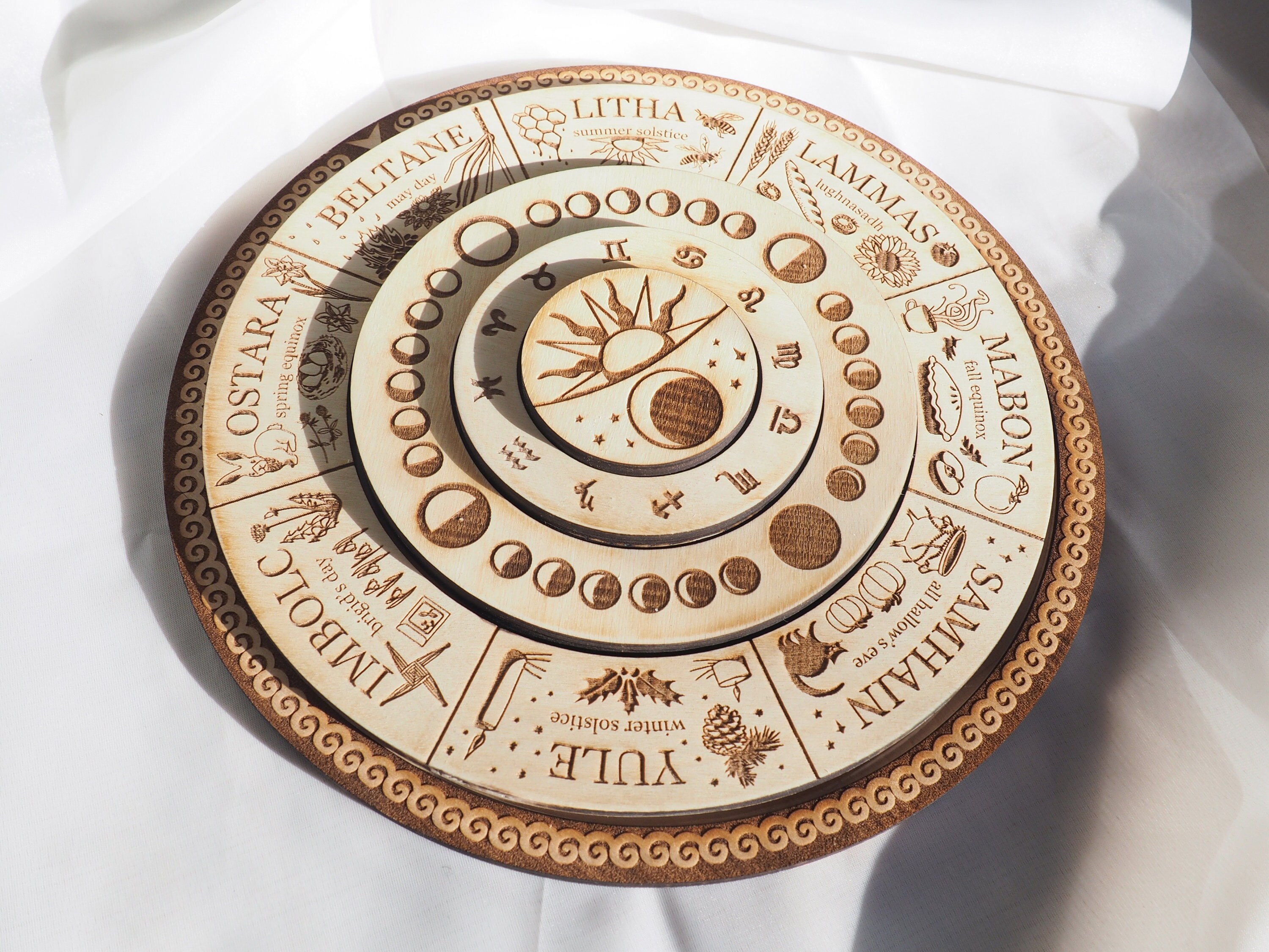 Pagan Wheel of the Year Calendar Wiccan Neo Pagan Sabbats | Etsy UK