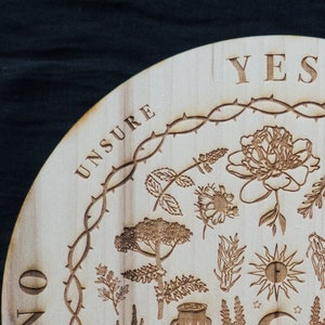 Pendulum Board Kit Herbal | Wooden Scrying Board Plants | Medicine ...