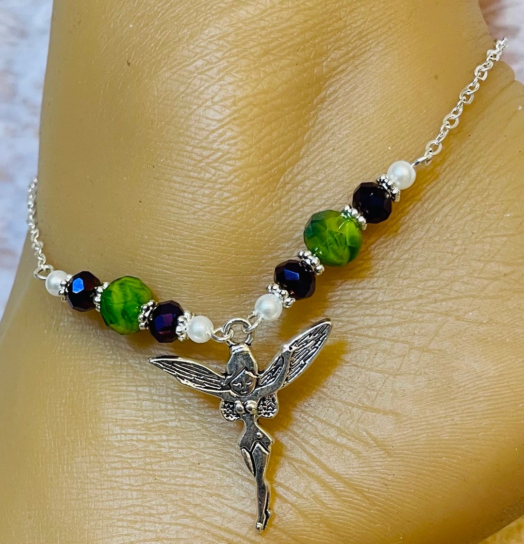 Anklet/tinkerbell Anklet/silver Tinkerbell Anklet/fairy Anklet/silver ...