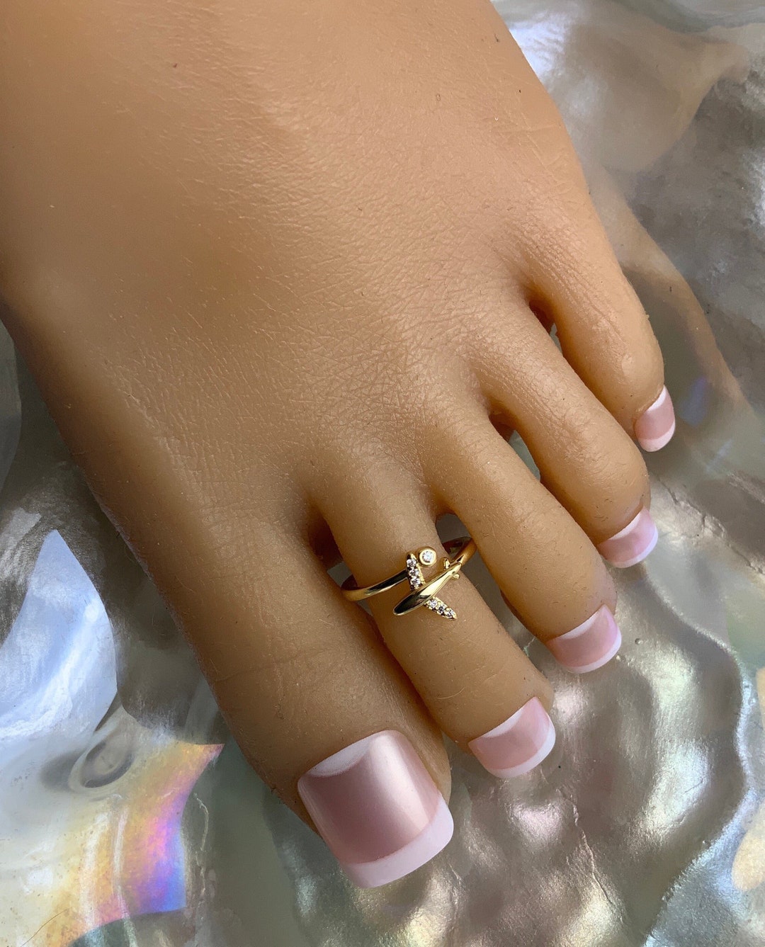 Toe Ring/adjustable Toe Ring/airplane Toe Ring/crystal Airplane Toe ...