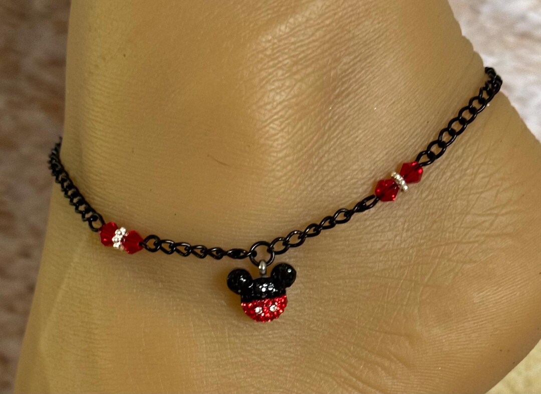 Anklet/disney’s Mickey Mouse /mickey Mouse Anklet/ Mickey Mouse Ankle ...