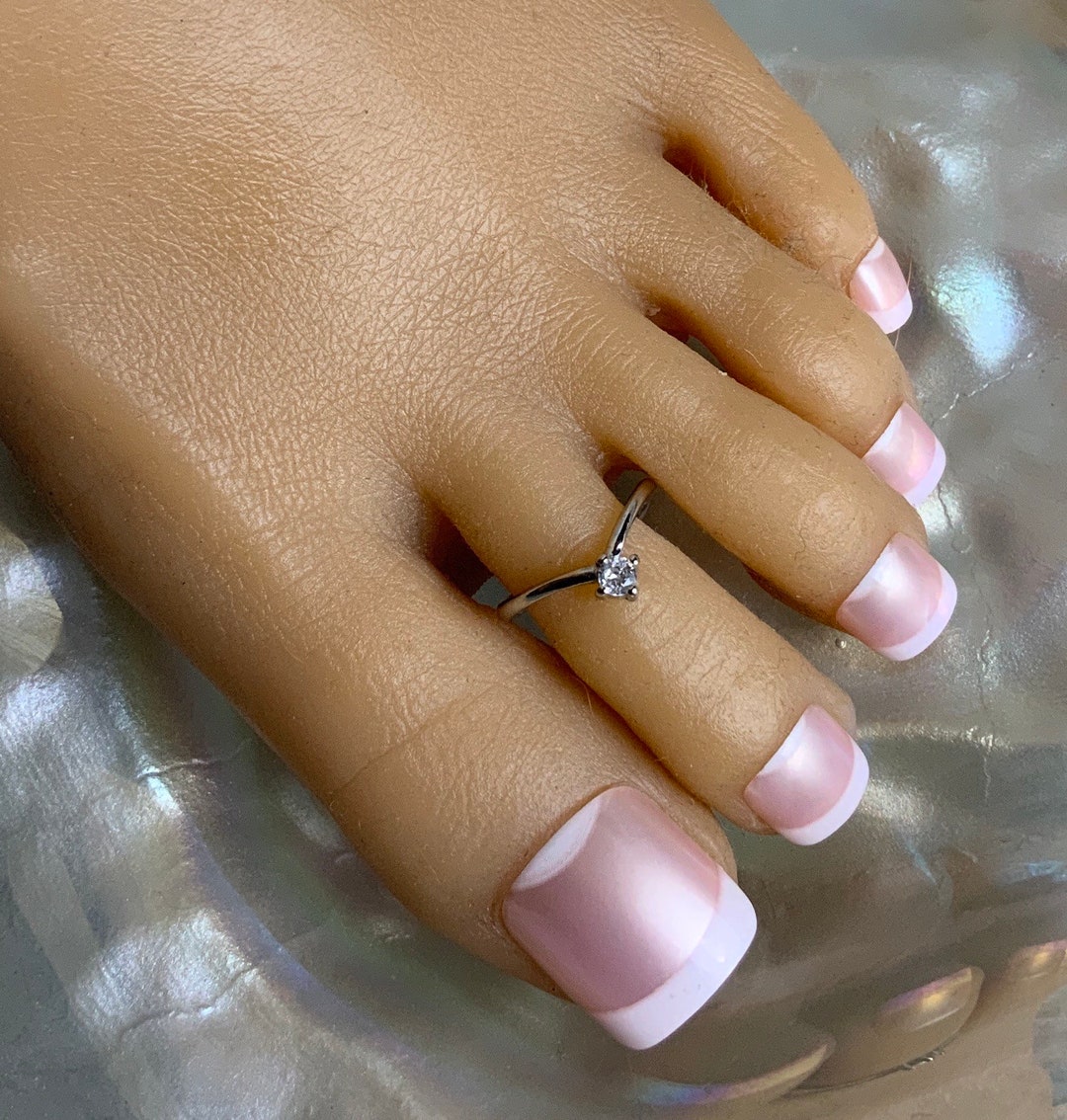 Toe Ring/adjustable/silver Toe Ring/crystal Toe Ring - Etsy
