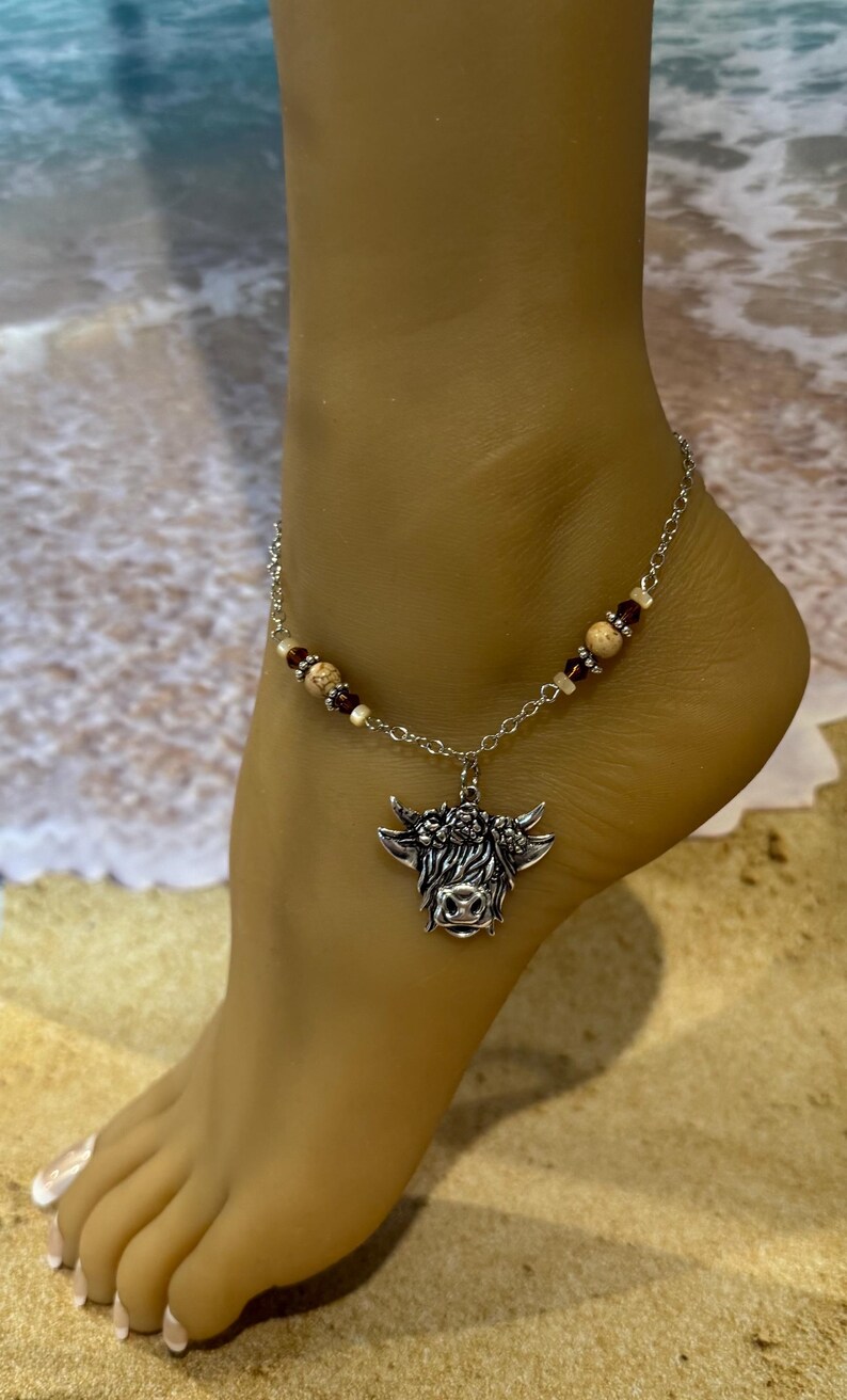 Anklet/highland Cow Anklet/highland Ankle Bracelet/cow Anklet/cow Ankle ...
