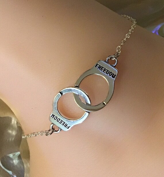 Silver Handcuffs Anklet Silver Handcuffs Ankle Bracelet - Etsy