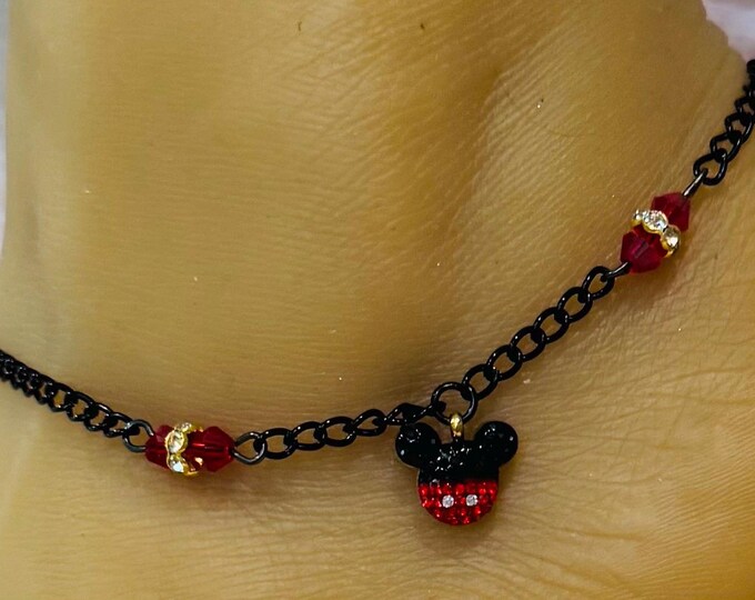 Anklet/disney’s Mickey Mouse /mickey Mouse Anklet/ Mickey Mouse Ankle ...