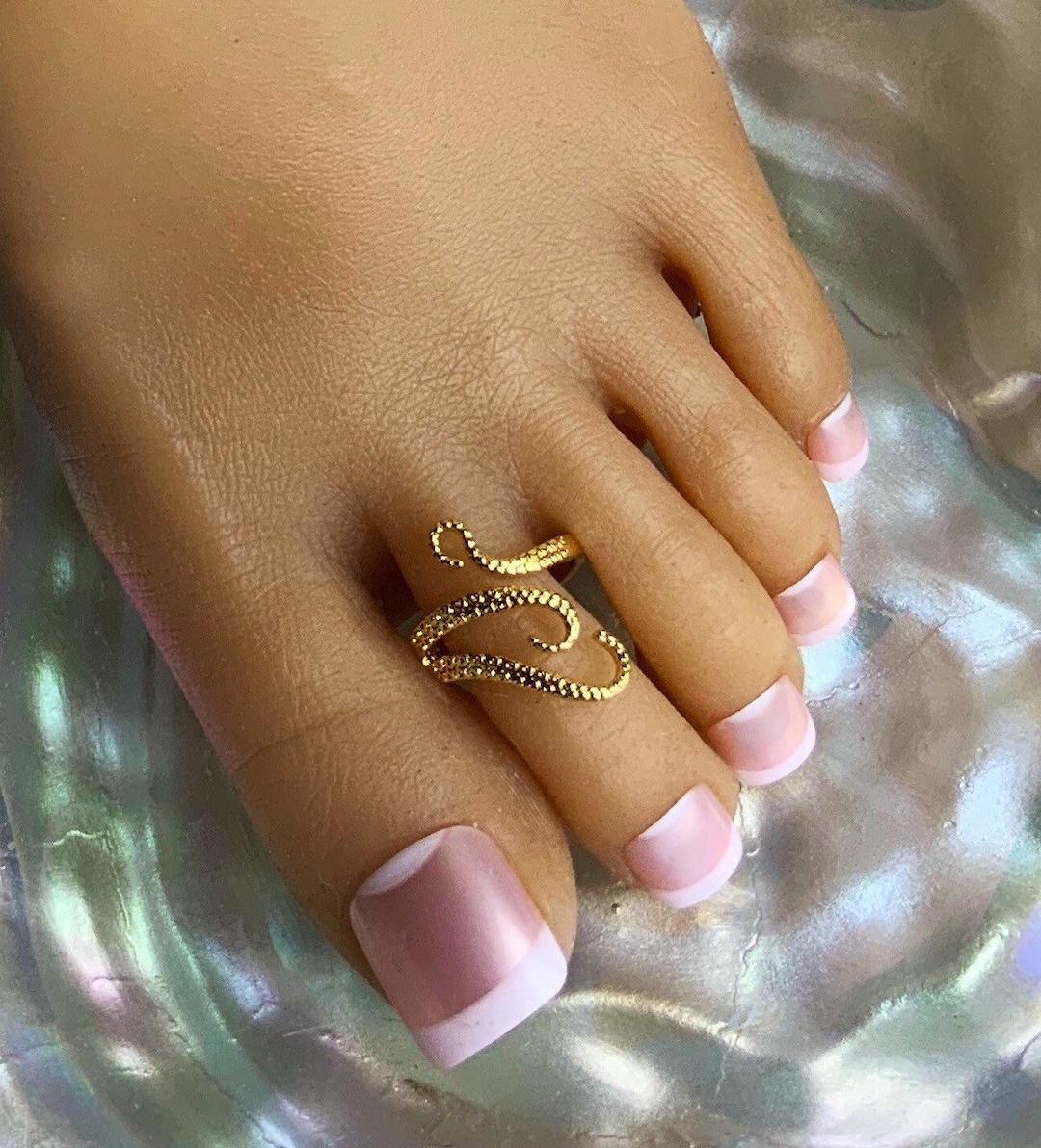 Toe Ring/gold Toe Ring/octopus Toe Ring/octopus Sucker Toe Ring/gold ...
