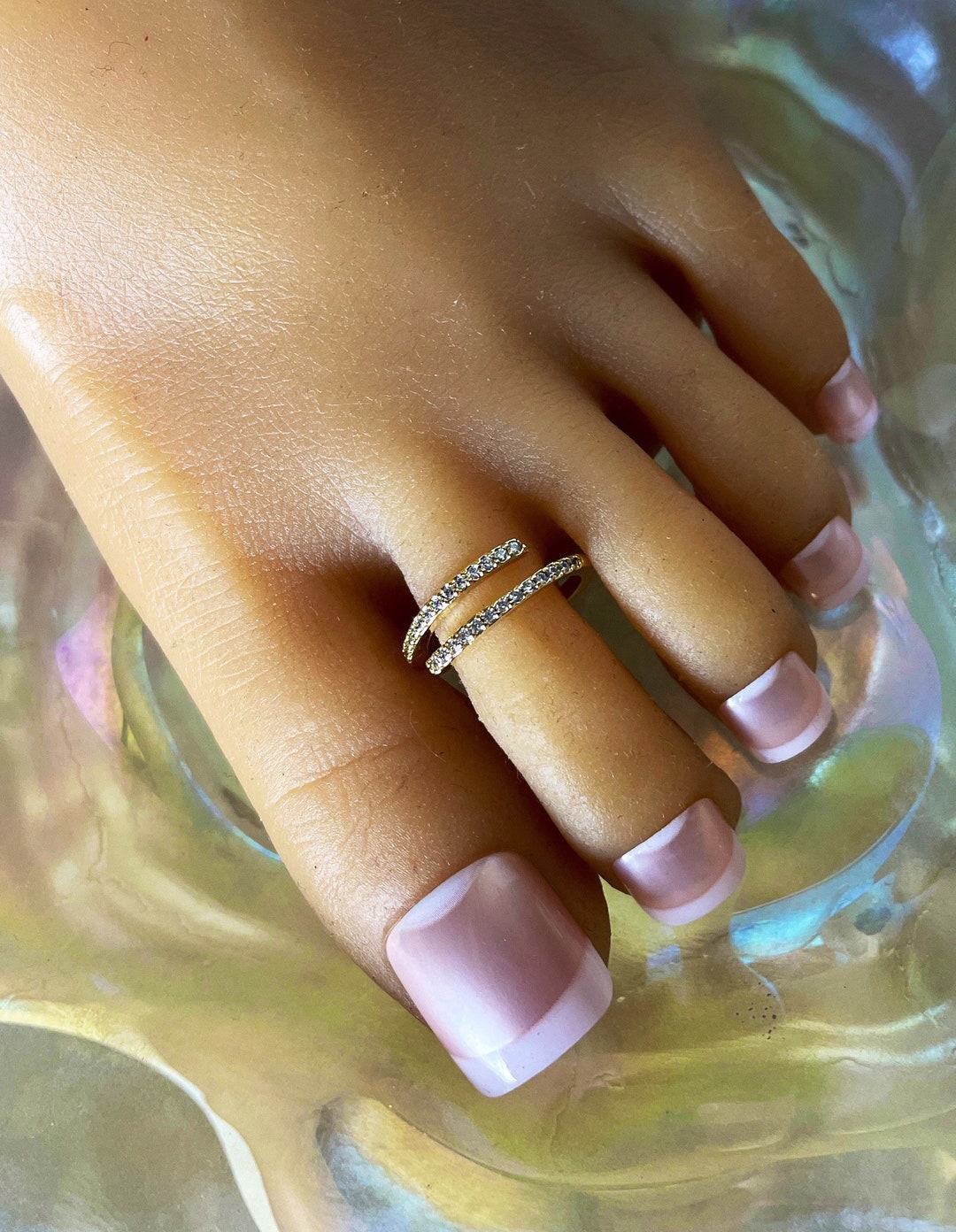 Toe Ring/adjustable Gold Toe Ring/adjustable Toe Ring/crystal Toe Ring ...