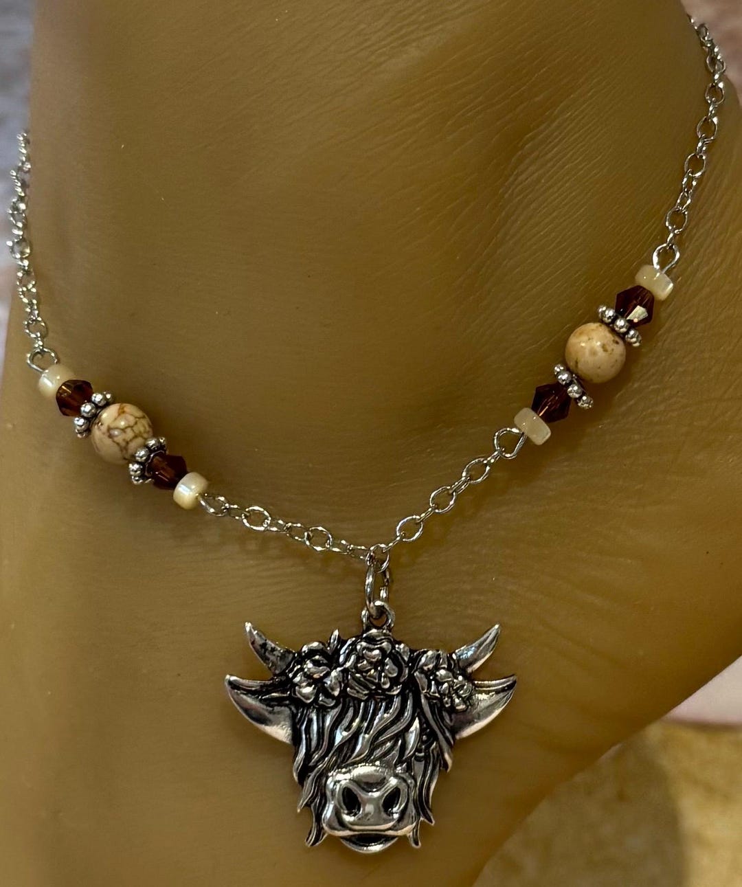 Anklet/highland Cow Anklet/highland Ankle Bracelet/cow Anklet/cow Ankle ...
