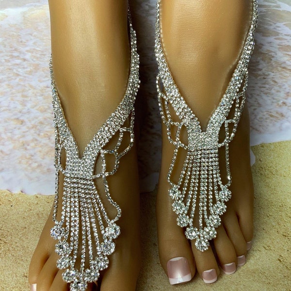 Rhinestone Sandals - Etsy