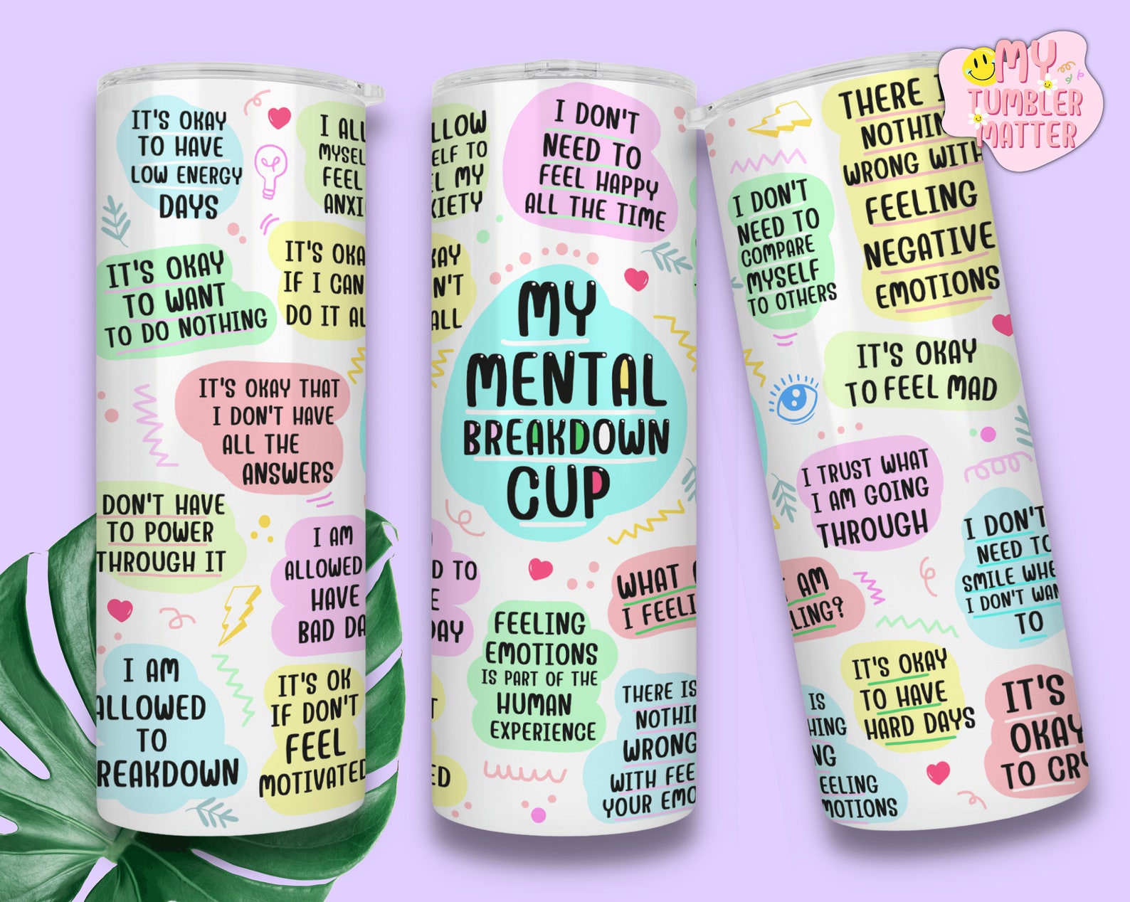 My Mental Breakdown 20oz Skinny Tumbler My Mental Breakdown - Etsy