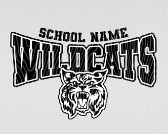 Wildcats School Spirit Mascot Personalize With School Name Png, Eps ...