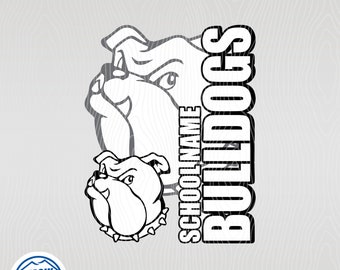 Bulldog Pride School Mascot Eps Svg Jpg Png Pdf - Etsy
