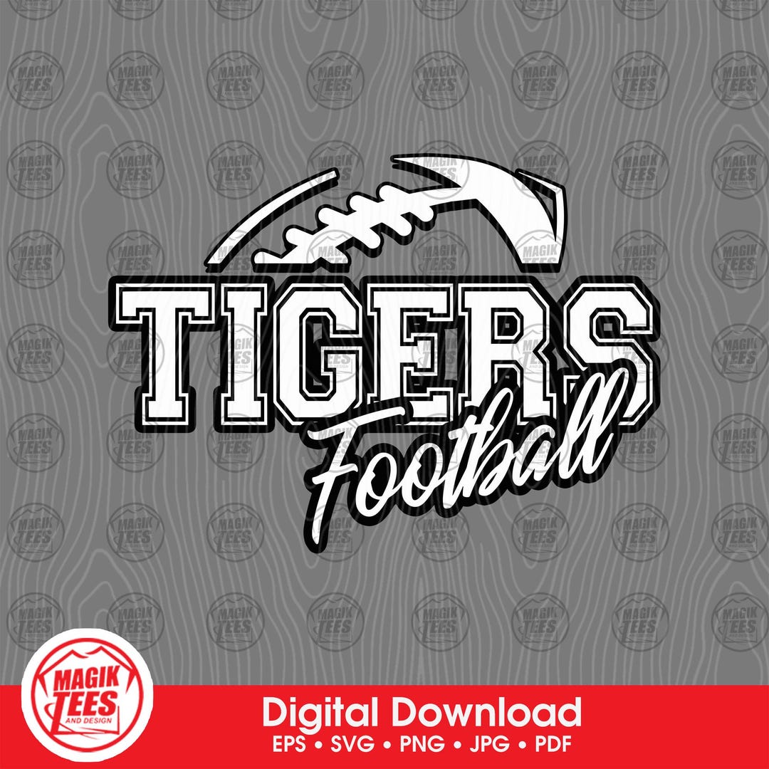 Tigers Football School Spirit Digital Download | Football Team Pride ...
