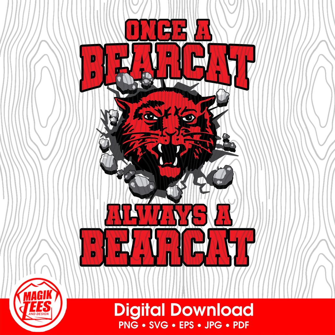 Once A Bearcat Always a Bearcat Red | School Spirit Digital Download ...