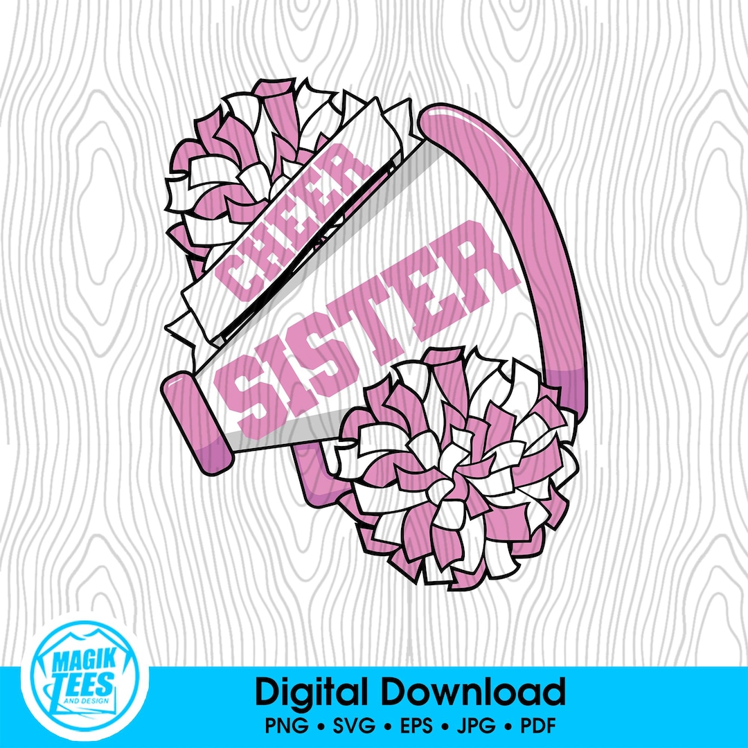 Cheer Sister Pink | Proud Cheer Sister | Cheer Sis | Cheerleading ...