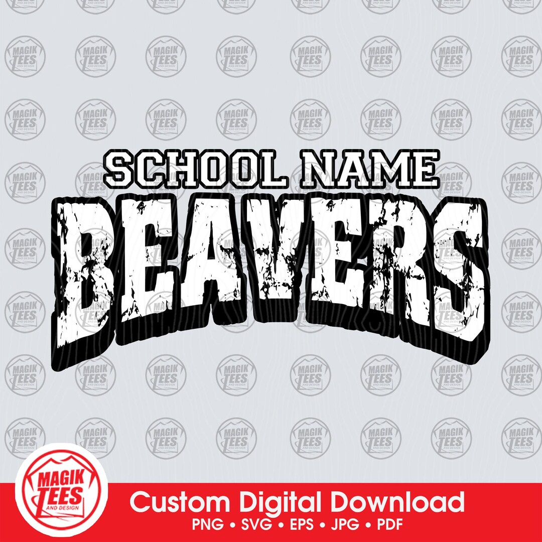 Beavers School Spirit Mascot | Personalize With School Name | PNG, SVG ...