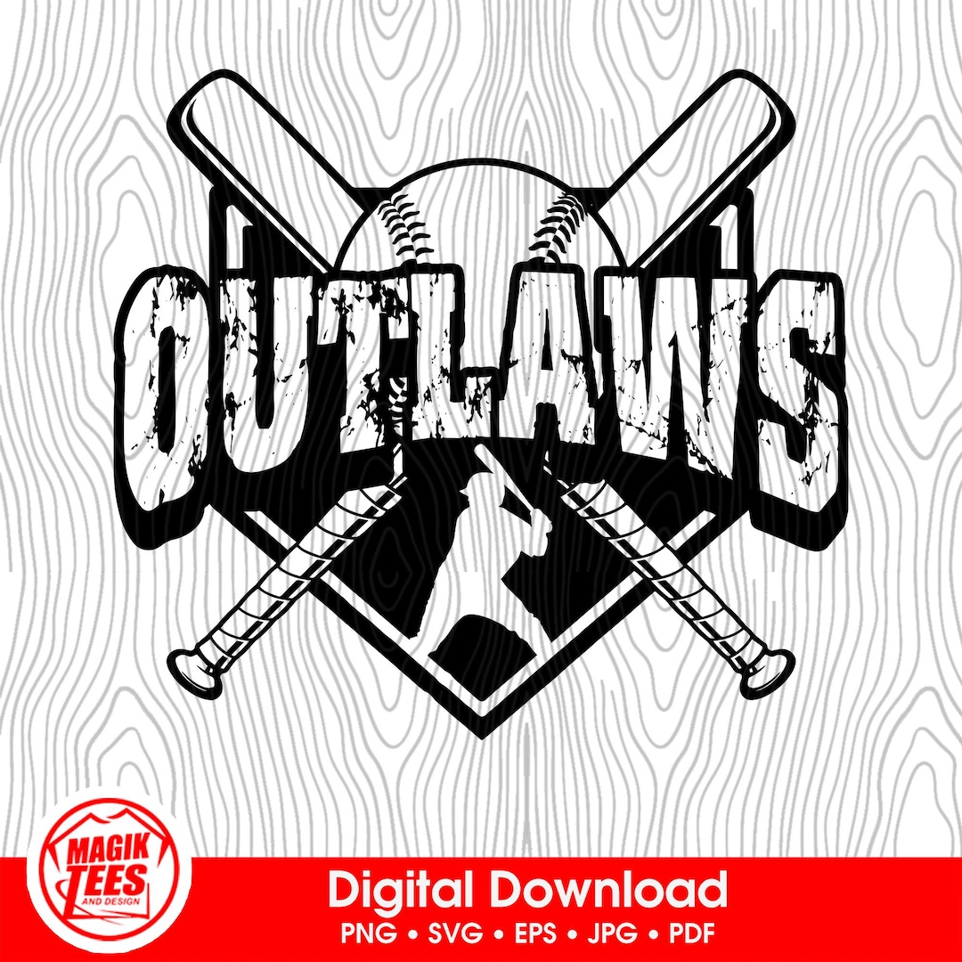 Outlaws Baseball | Baseball Team Mascot | Matching Baseball Team Wear ...