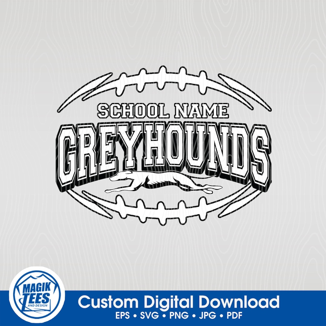 Greyhounds Football School Spirit Mascot | Personalize With School Name ...