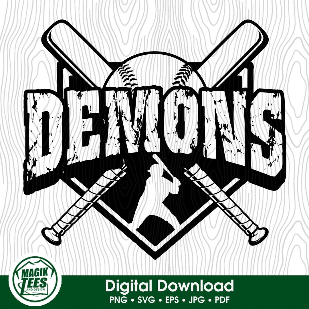 Demons Baseball | Baseball Team Mascot | Matching Baseball Team Wear ...