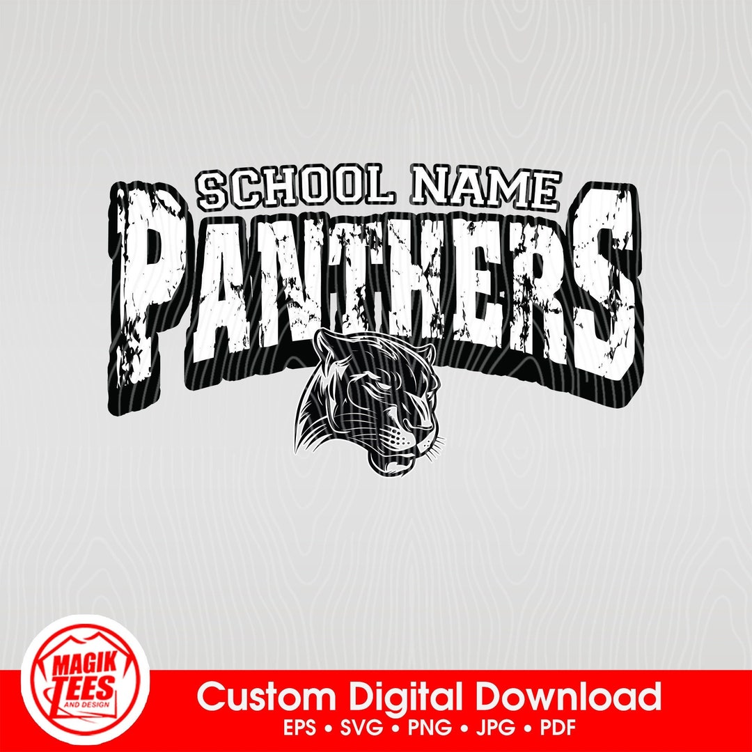Panthers School Spirit Mascot Personalize With School Name Png, Eps ...