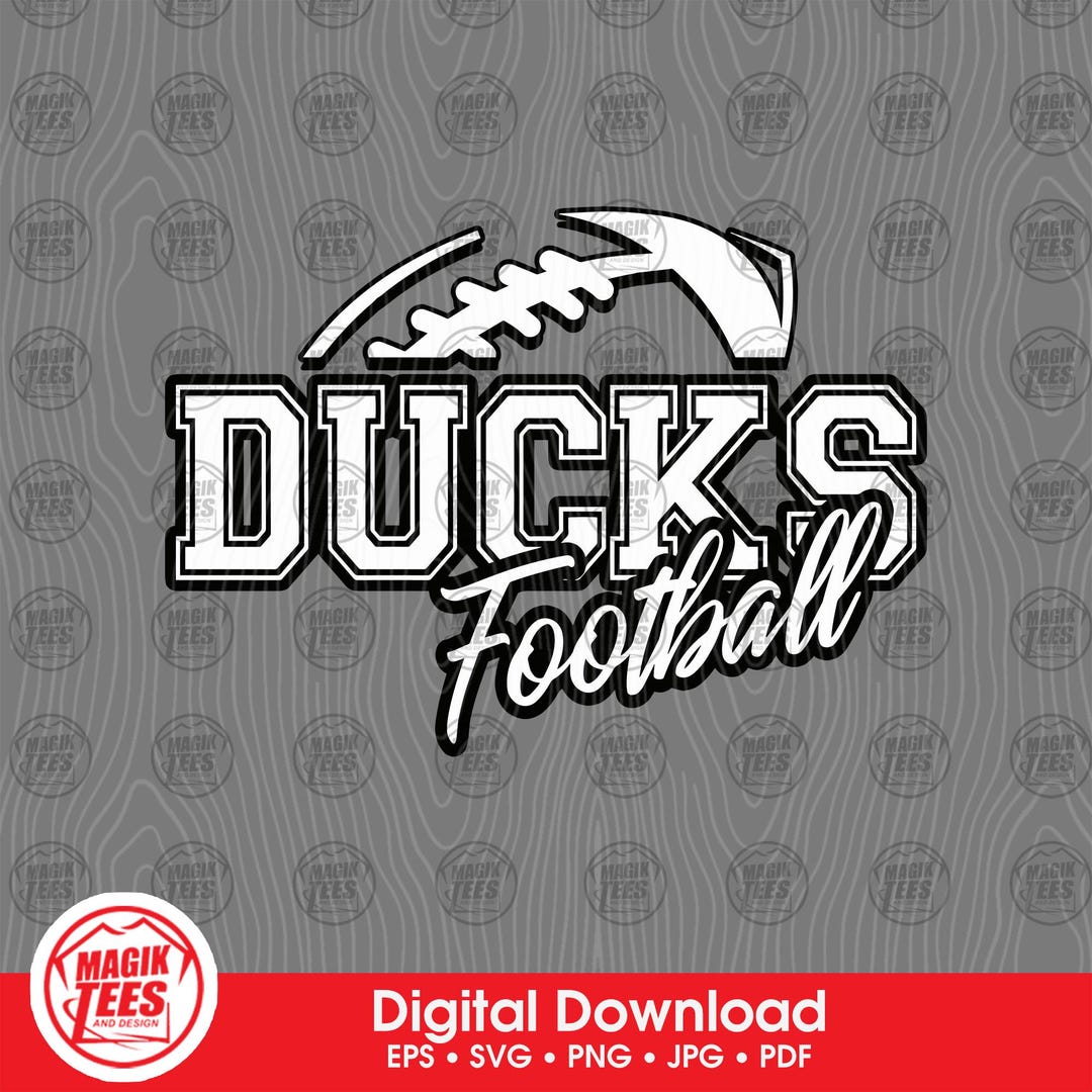 Ducks Football School Spirit Digital Download | Football Team Pride ...