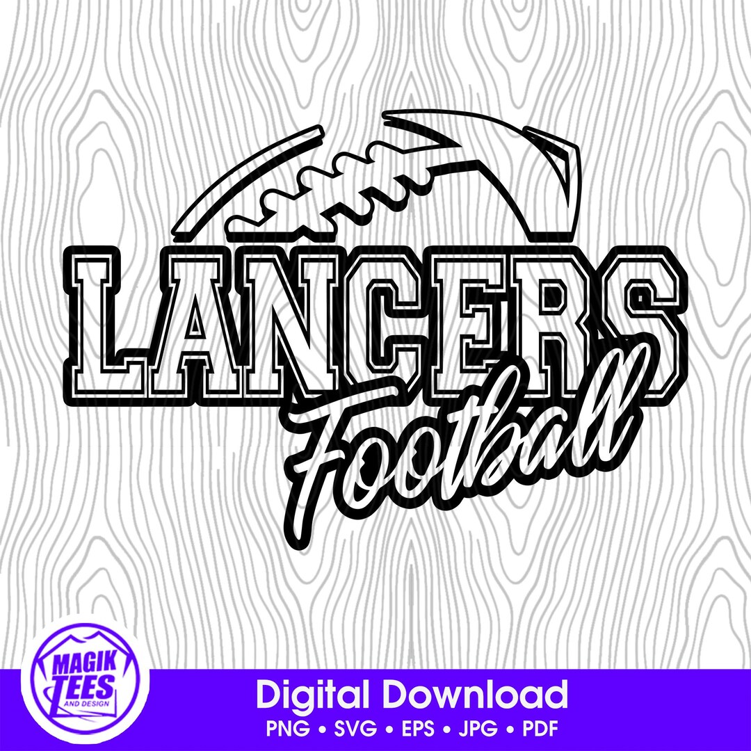 Lancers Football School Spirit Digital Download | Football Team Pride ...