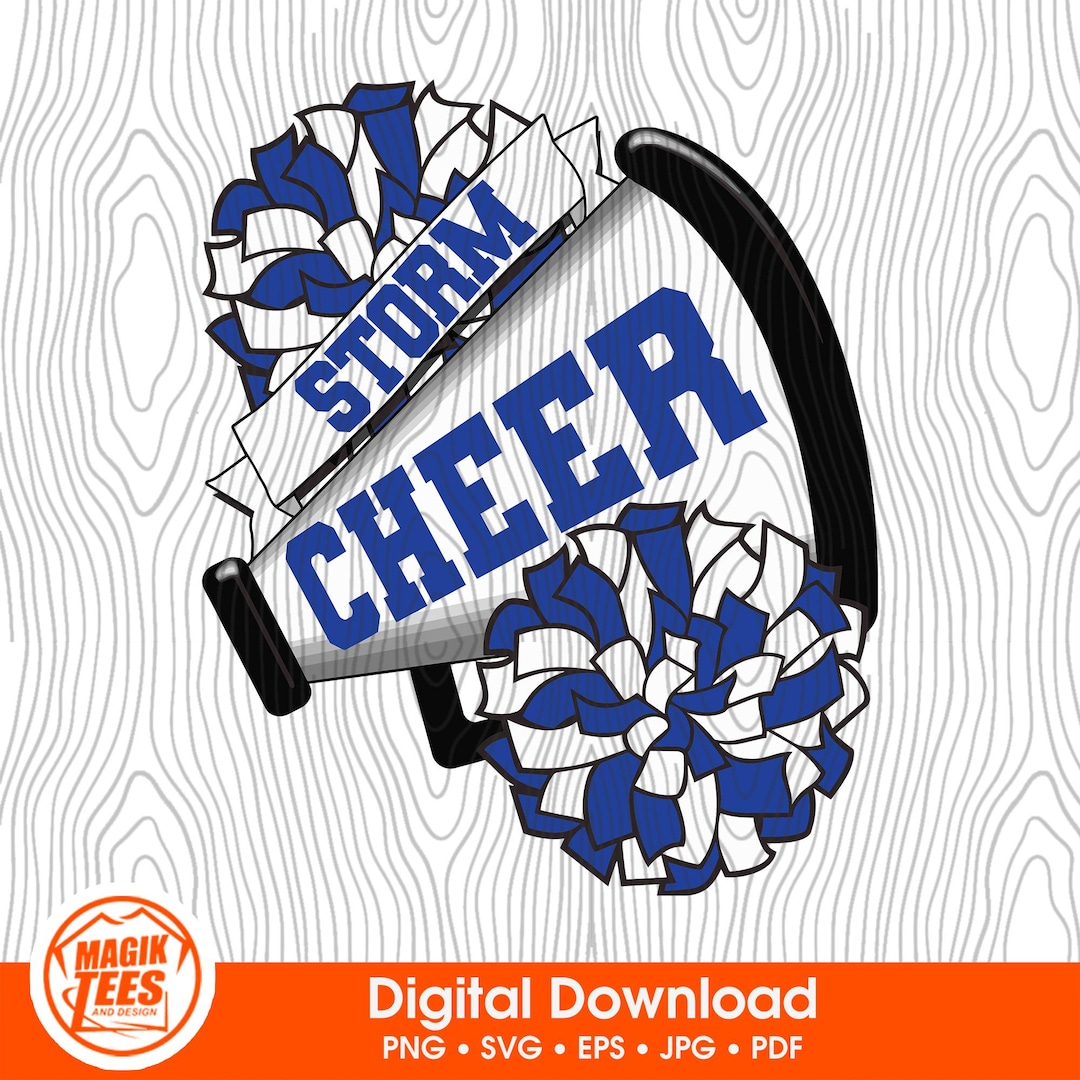 Storm Cheer School Spirit Digital Download Blue | Cheerleader Pride ...