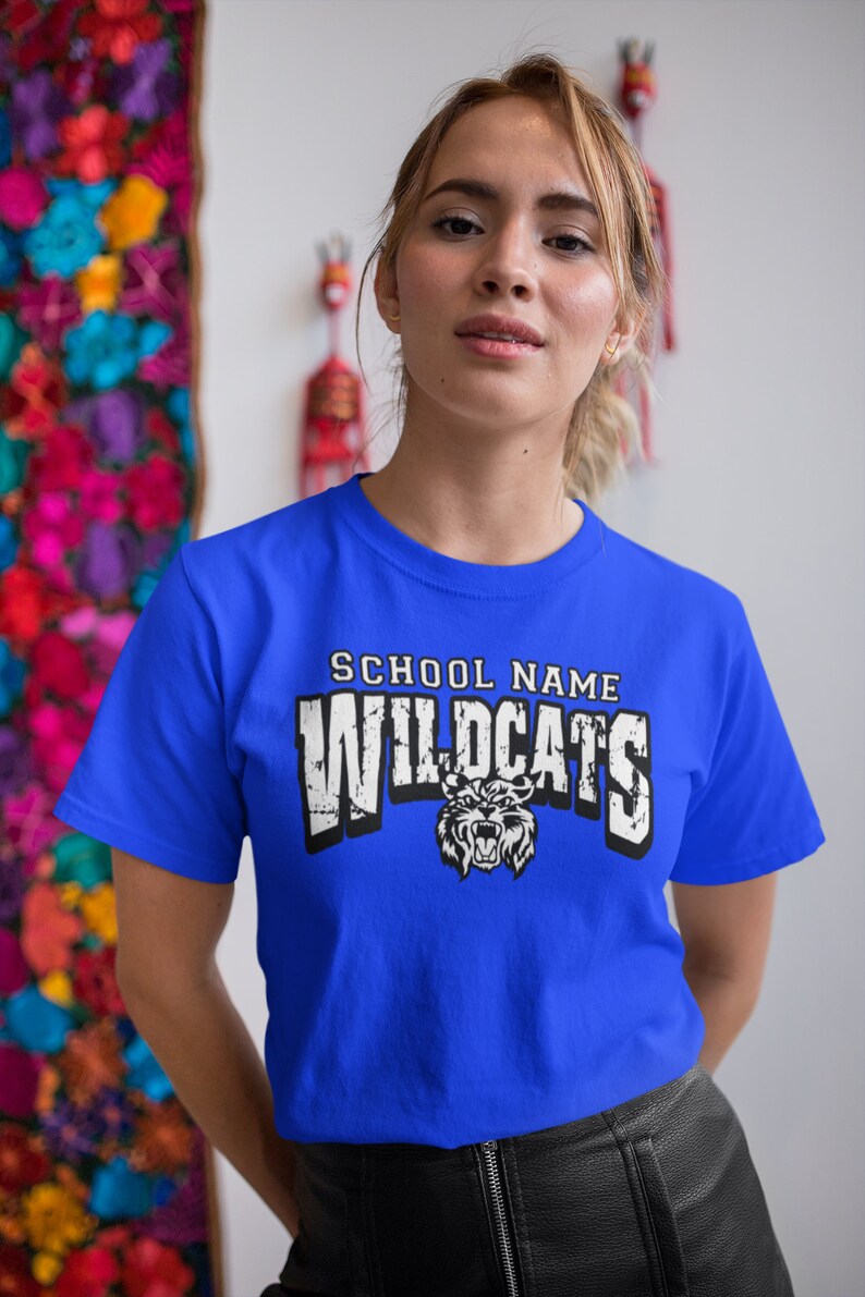 Wildcats School Spirit Mascot Personalize With School Name - Etsy