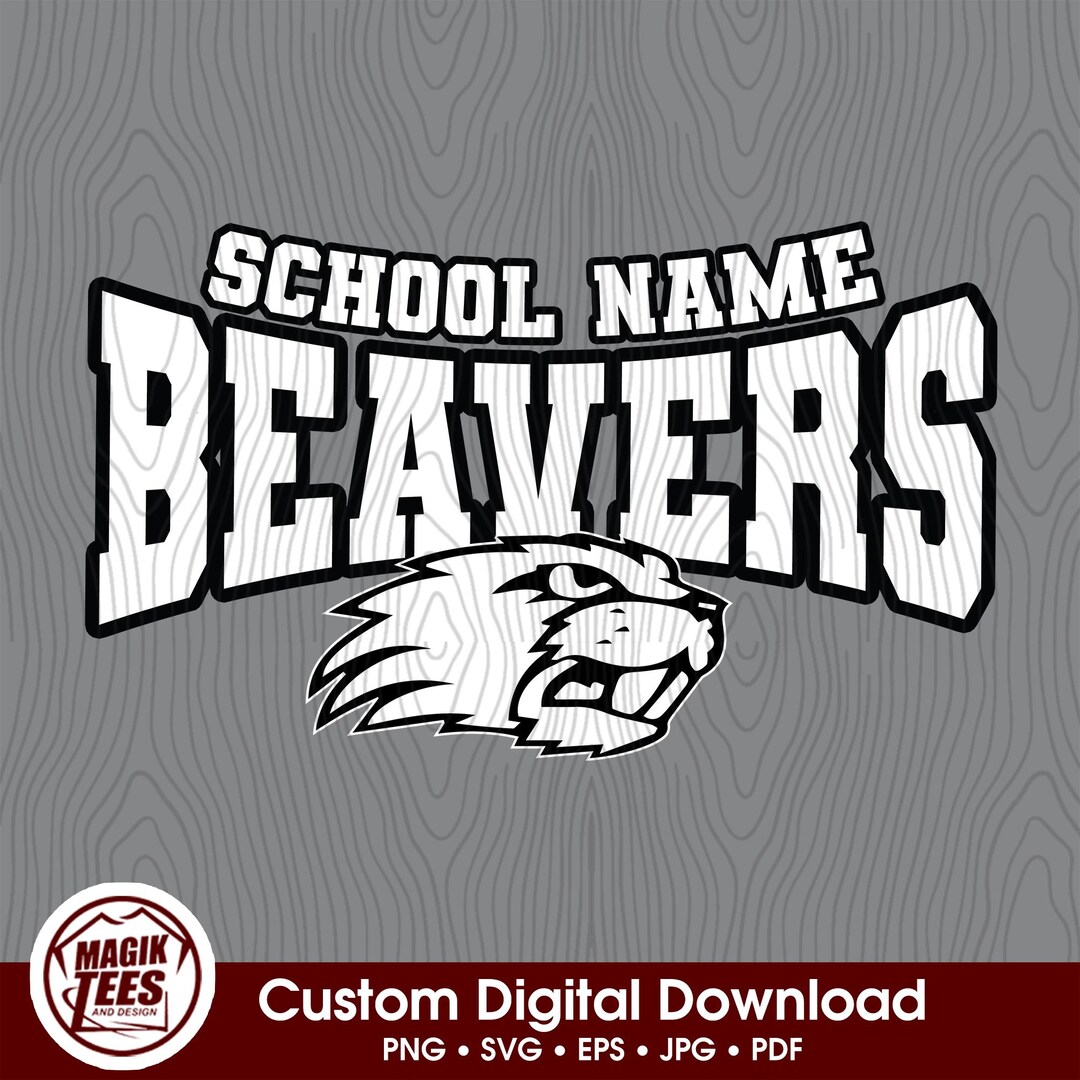 Beavers School Spirit Mascot | Personalize With School Name - Png, Eps ...
