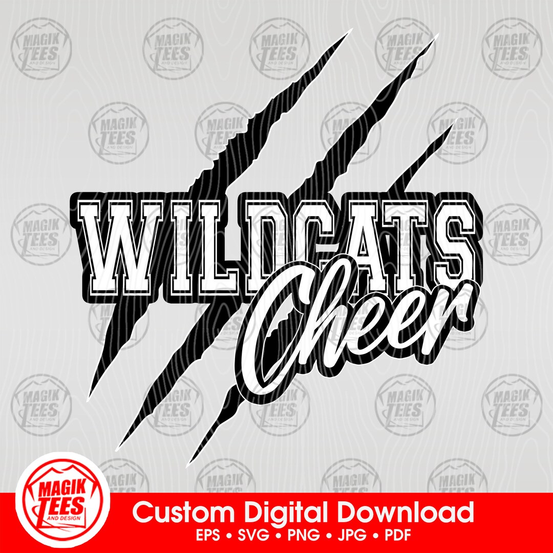 Wildcats Cheer School Spirit Digital Download | Cheerleader Pride Logo ...