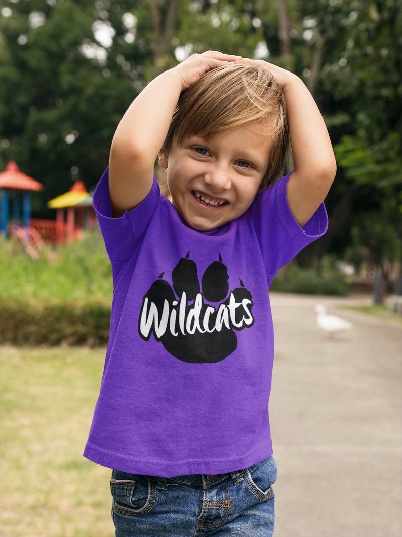 Wildcats School Spirit Mascot Paw Print Png Eps Jpg Svg - Etsy