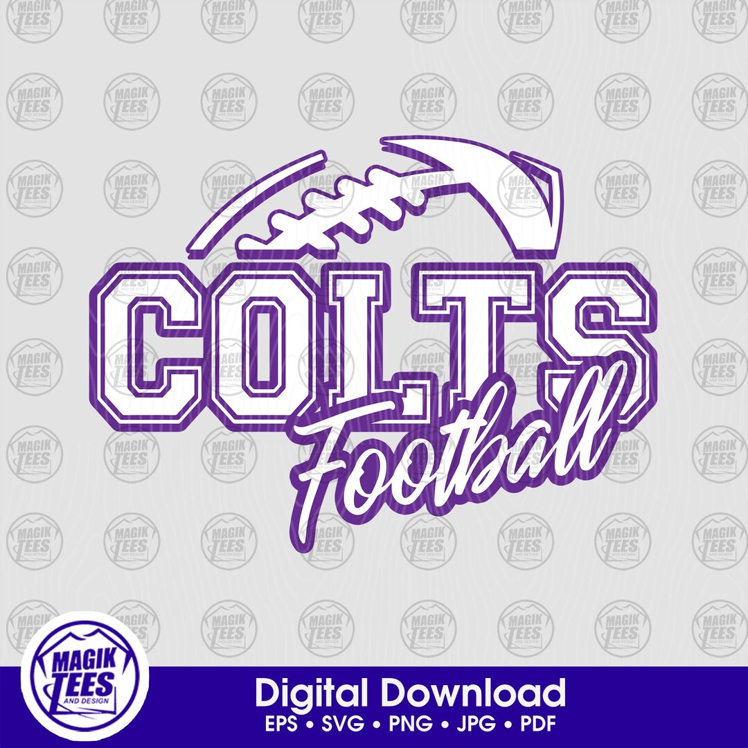 Colts Football School Spirit Digital Download Purple | Football Team ...