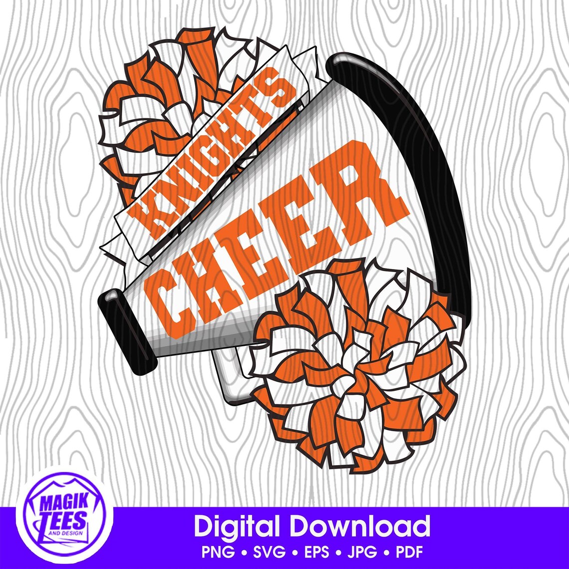 Knights Cheer School Spirit Digital Download Orange | Cheerleader Pride ...