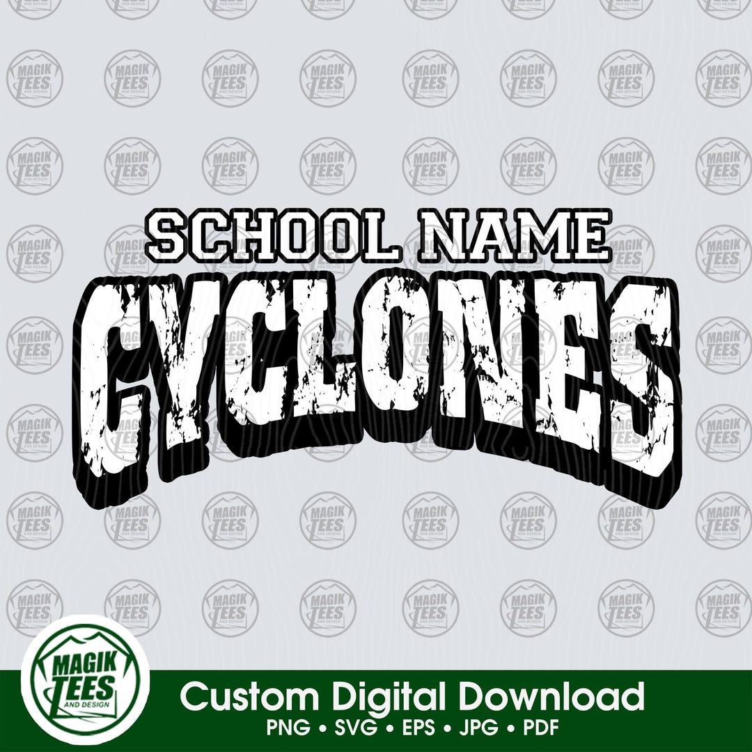 Cyclones School Spirit Mascot | Personalize With School Name | PNG, SVG ...