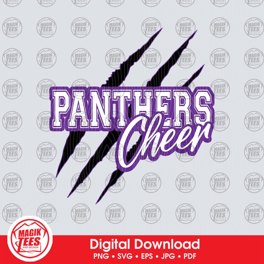 Panthers Cheer School Spirit Digital Download Purple | Cheerleader ...