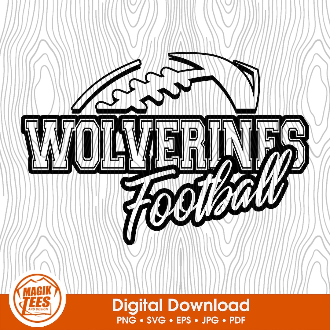 Wolverines Football School Spirit Digital Download | Football Team ...