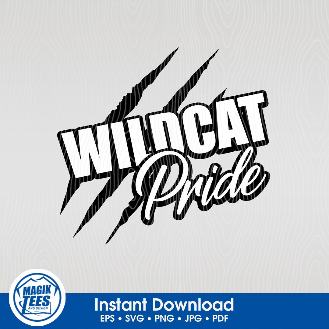 Wildcat Pride School Spirit Mascot Claw Mark - Png, Eps, Jpg, Svg, Pdf ...