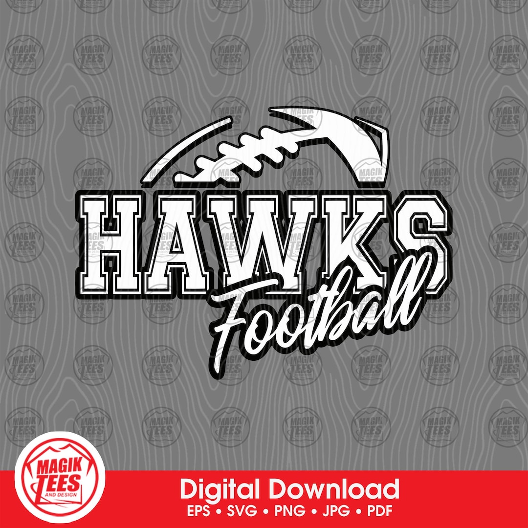 Hawks Football School Spirit Digital Download | Football Team Pride ...