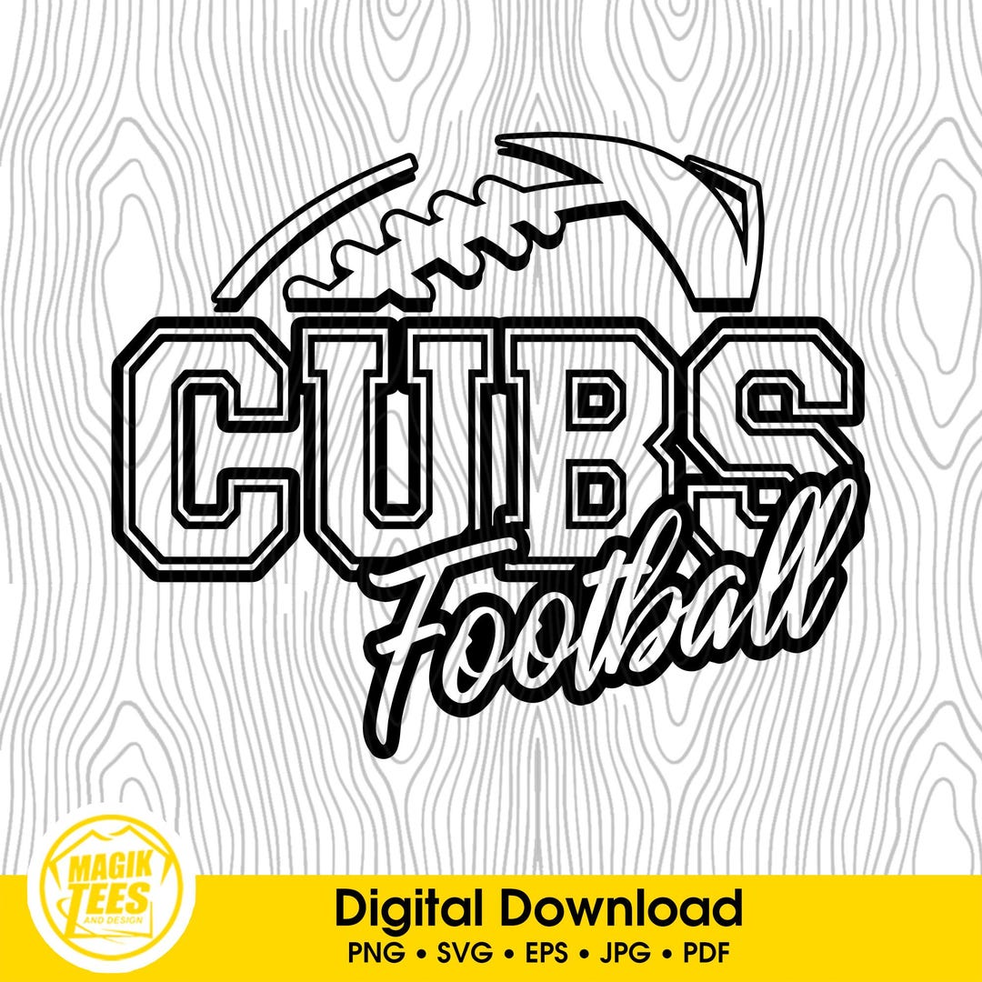 Cubs Football School Spirit Digital Download | Football Team Pride Logo ...
