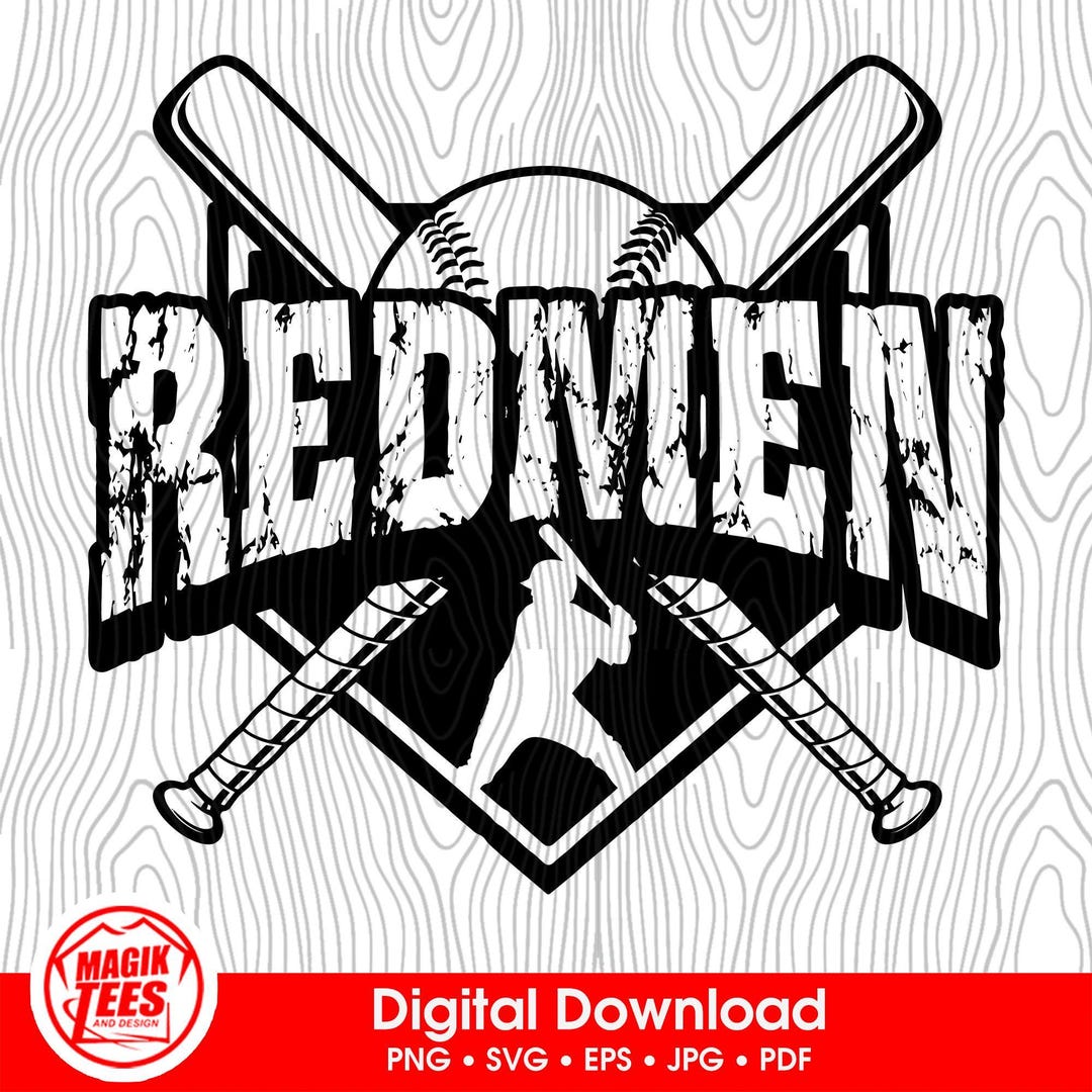 Redmen Baseball | Baseball Team Mascot | Matching Baseball Team Wear ...