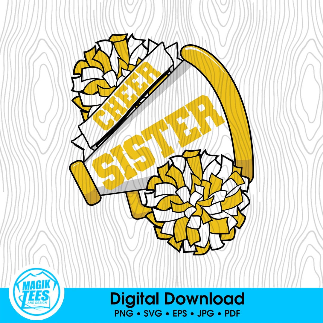 Cheer Sister Golden Yellow | Proud Cheer Sister | Cheer Sis ...