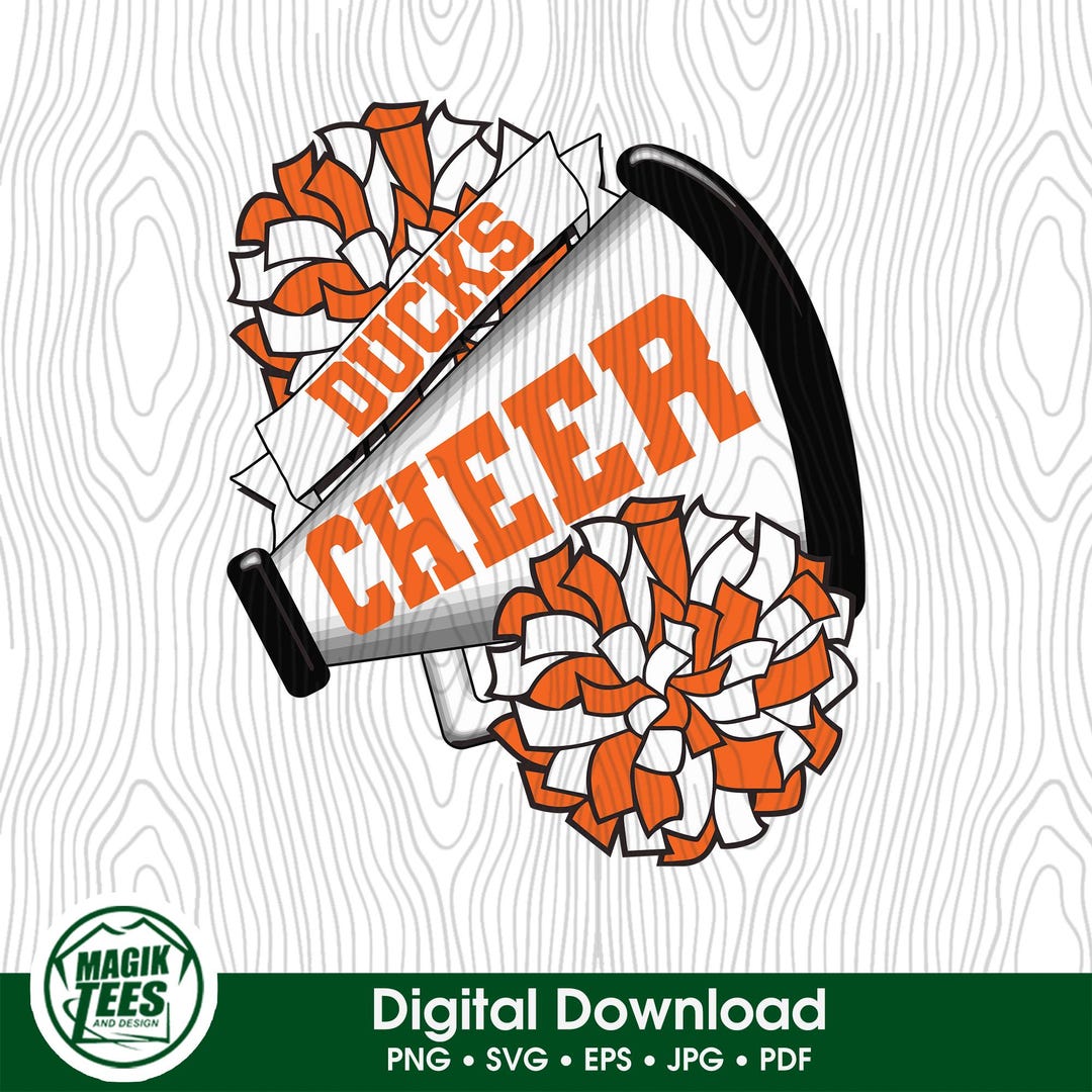 Ducks Cheer School Spirit Digital Download Orange | Cheerleader Pride ...