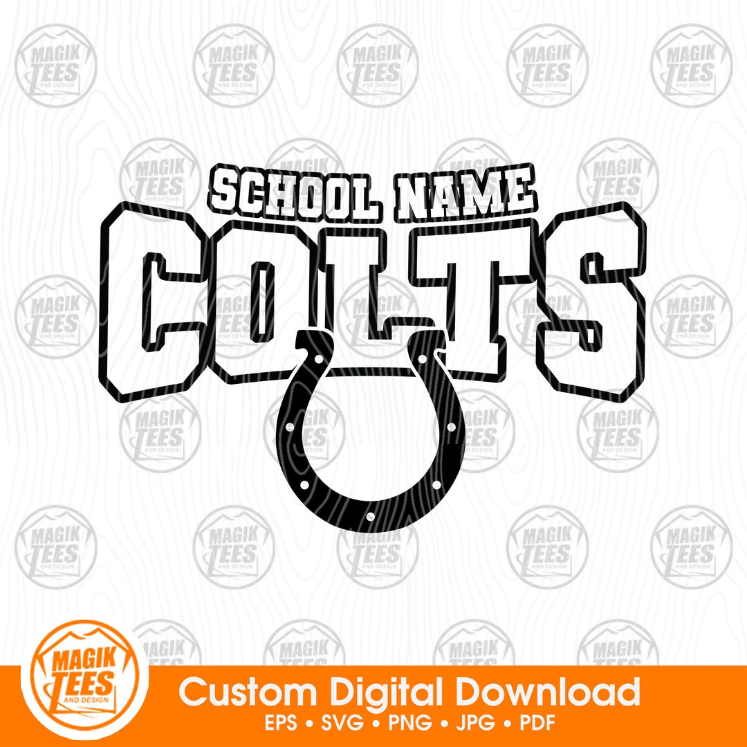 Colts Mascot School Spirit Custom Digital Download Personalize With ...