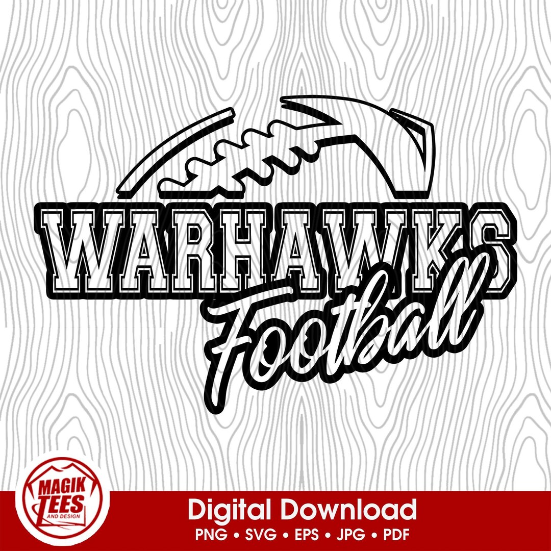 Warhawks Football School Spirit Digital Download | Football Team Pride ...