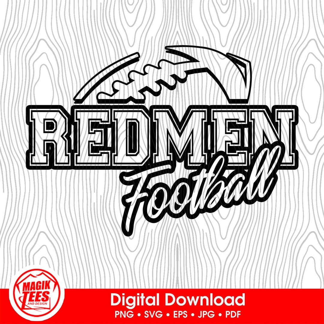Redmen Football School Spirit Digital Download | Football Team Pride ...