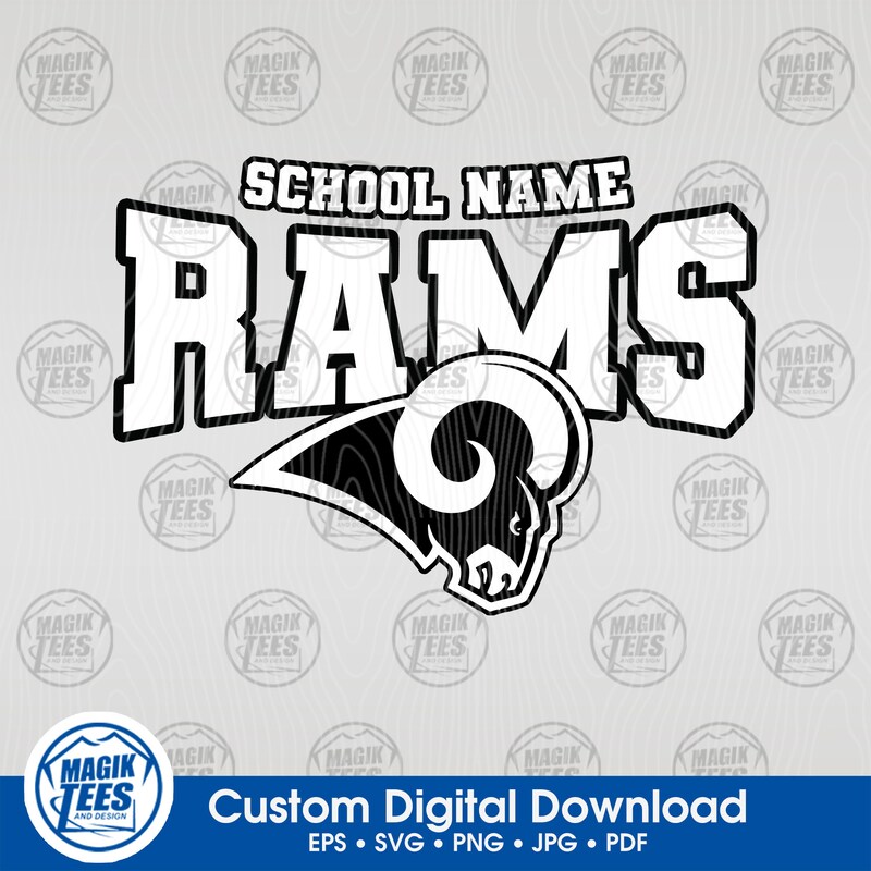 Rams School Svg - Etsy