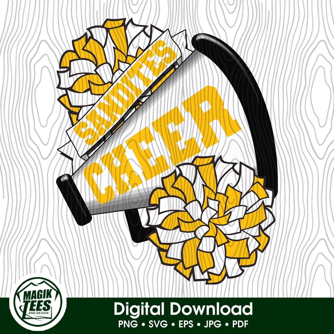 Sandites Cheer School Spirit Digital Download Golden Yellow ...