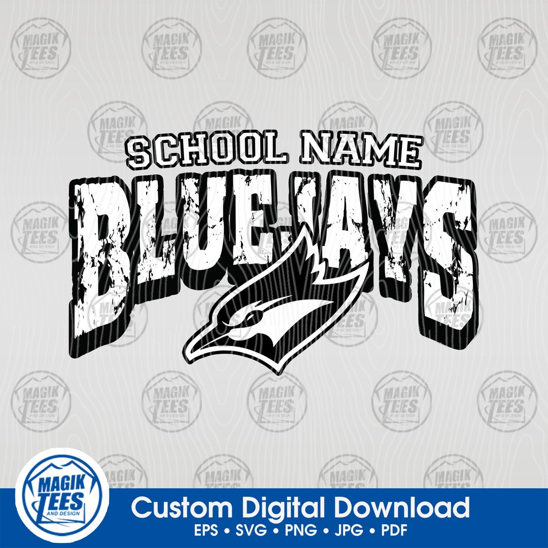 Blue Jays Mascot School Spirit Custom Digital Download Personalize With ...