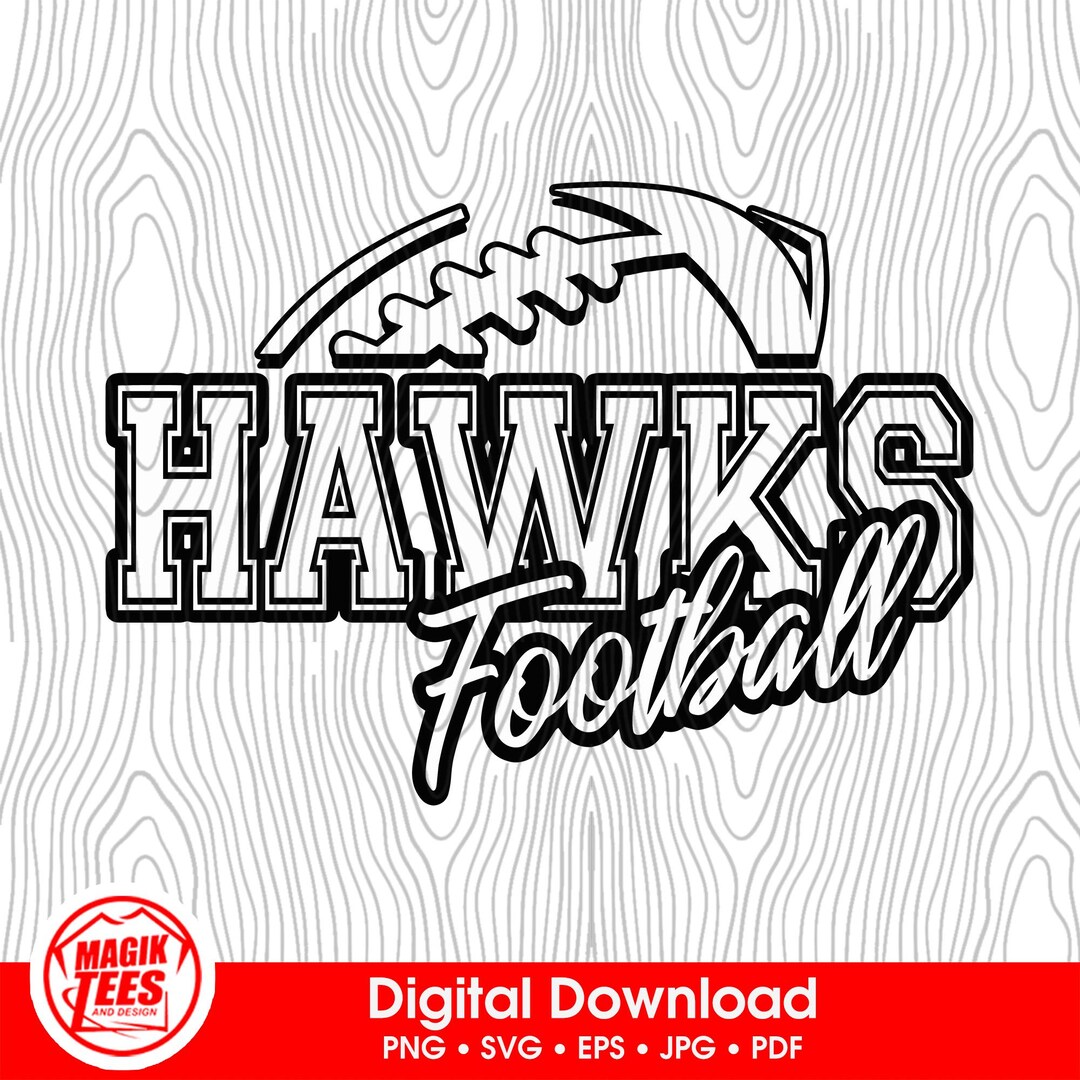 Hawks Football School Spirit Digital Download | Football Team Pride ...
