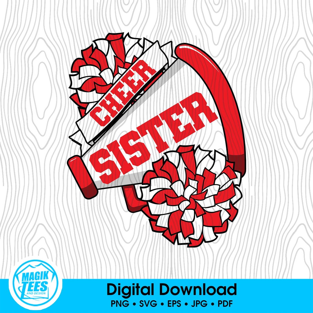 Cheer Sister Red | Proud Cheer Sister | Cheer Sis | Cheerleading ...